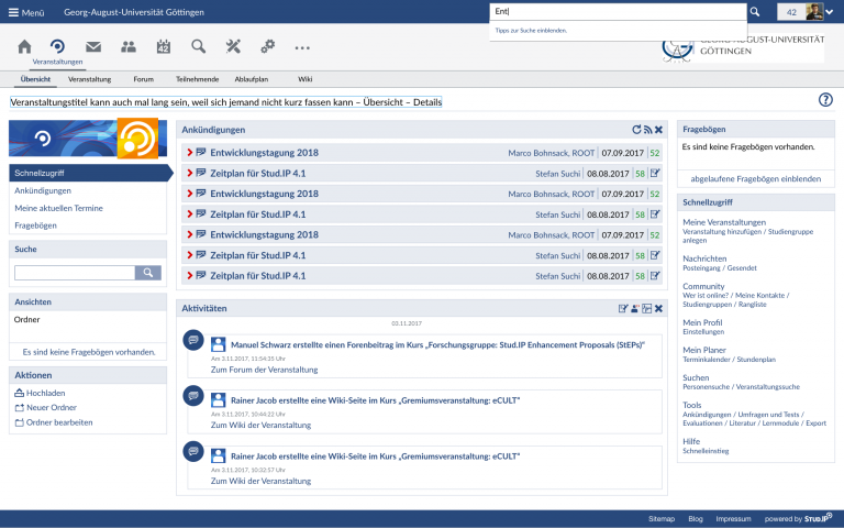Stud.IP – Das Lernmanagement-System - Herr Stratmann Gestaltungswesen